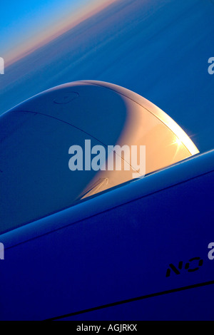 Sunrise with Airplanes wing Stock Photo - Alamy