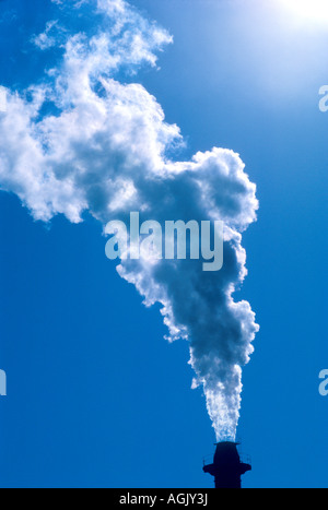 WATER Evaporation Steam rising from water boiling in a clear Stock ...