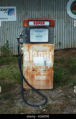 super lead leaded fuel gas pump in deserted petrol station dsc 0008 ...