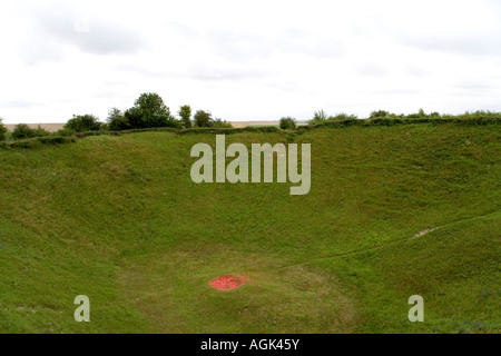 Lochnagar Crater the site of a mine exploded by the British on 1st July ...