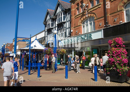 Pedestrianised High Street, Rhyl (Y Rhyl), Denbighshire (Sir Ddinbych ...
