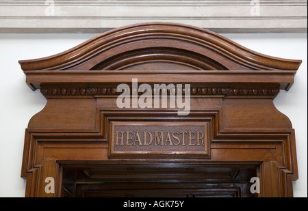 Headmaster Office Door sign Stock Photo - Alamy