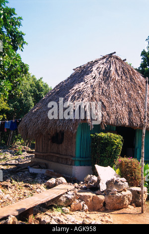 Mayan construction used as a church by the Mayan community of Nohoch ...