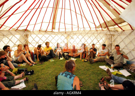 The Big Green Gathering festival near Cheddar in Somerset UK Stock ...