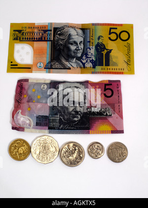 Australian coin of 5 dollars cents of Australia, AUD currency, close up ...