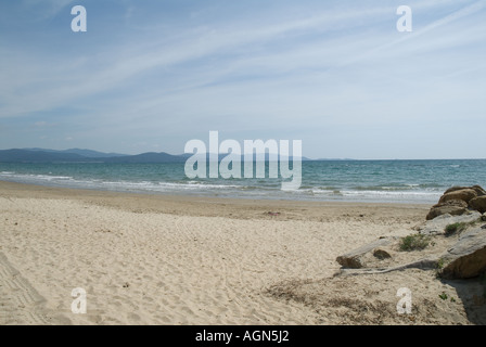 Italian sand beach in Toscany Stock Photo - Alamy