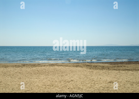 Italian sand beach in Toscany Stock Photo - Alamy