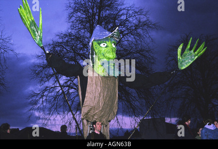 Hawick Border Reivers Festival night large puppet of Border Reiver ...