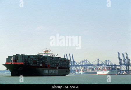 Xin Chi Wan Container Ship Port Los Angeles USA Stock Photo - Alamy