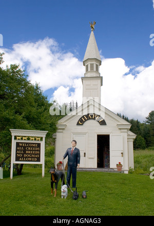 The Dog Chapel was built in 1999 by artist Stephen Huneck on Dog ...
