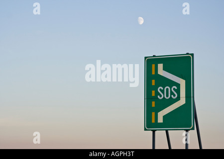 Parking and SOS Traffic Sign Stock Photo - Alamy