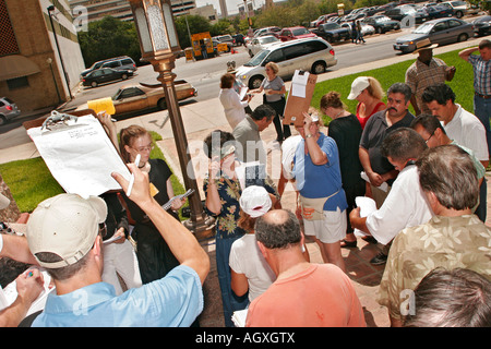 Foreclosure auction at the Bexar County Courthouse in San Antonio ...