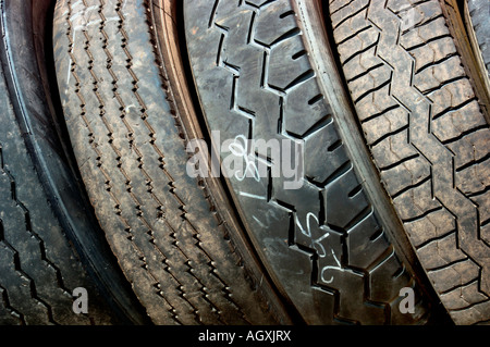 Closeup Of Tyre Treads Stock Photo - Alamy