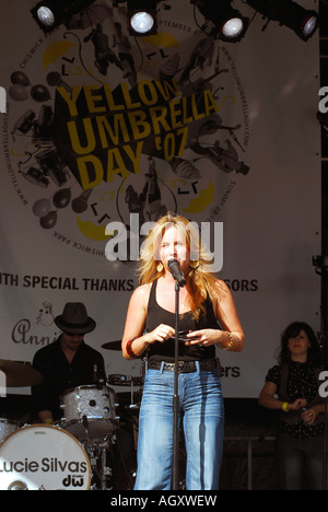 Singer-songwriter Lucie Silvas (b 4 Sept 1977) on stage at Yellow ...