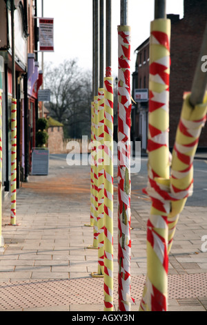 Foam padding on scaffolding, UK Stock Photo - Alamy