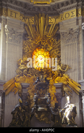 The Throne of St. Peter, St. Peter's Basilica, Vatican, Italy Stock ...