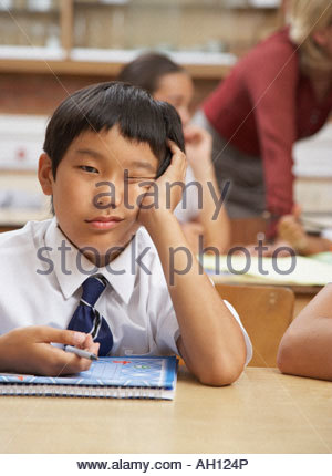 Bored boys in classroom Stock Photo: 23797137 - Alamy