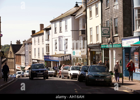 The Fore Street and shops in Kingsbridge Devon UK Stock Photo - Alamy