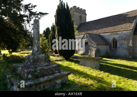 Holy Cross church in the Cotswold village of Avening, Gloucestershire ...