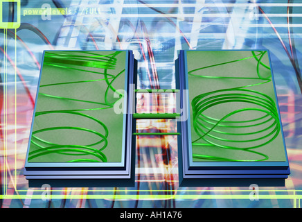 twisted slinky incorporated into abstract image Stock Photo - Alamy
