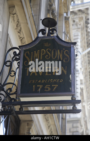 Simpsons Tavern, City of London, England, UK Stock Photo - Alamy
