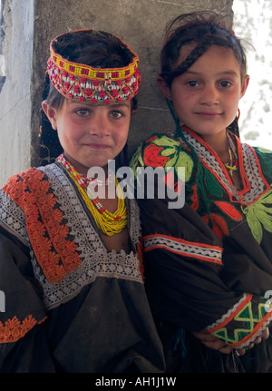 Kalasha girls in the Rumbur Valley Stock Photo - Alamy