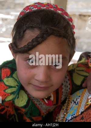 Traditional Kalasha girl smiling, Chitral, Pakistan Stock Photo - Alamy
