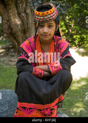 Kalasha girl portrait, Rumbur Valley, Pakistan Stock Photo - Alamy