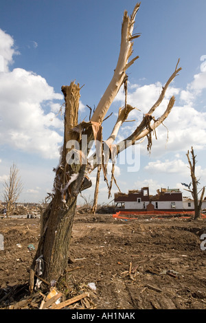 Tornado damage in Greensburg, Kansas, USA, after the massive killer ...