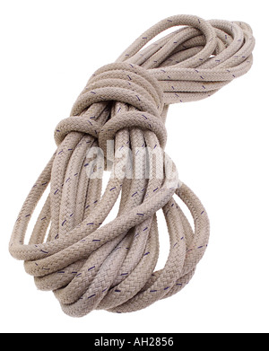Rope on white background Stock Photo - Alamy