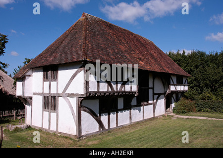 Timber-framed Wealden hall house at Weald and Downland Open Air Museum ...