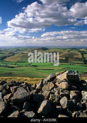 Yeavering Bell hill fort in Northumberland National Park, England Stock ...