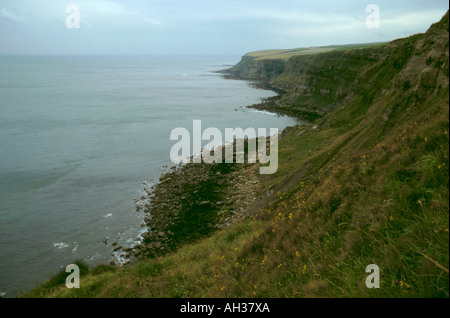 Sea cliffs of boulder clay in front of beaches. Clay Cliffs and Beach ...