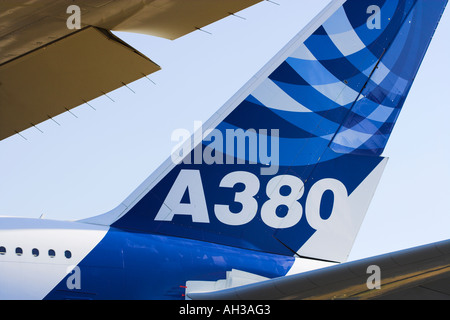 Airbus A380 Airbus tail rudder Stock Photo - Alamy