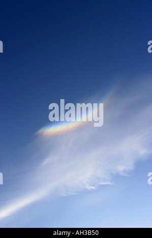 Cirrus cloud formation with sundog Stock Photo - Alamy