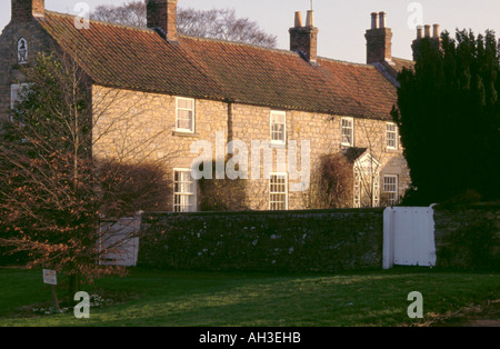 Stone built houses, Coxwold village, North York Moors National Park ...