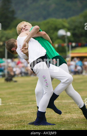 children Cumberland Wrestling at Ambleside Sports, Lake District, UK ...