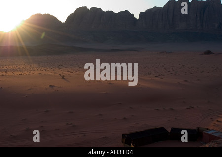 desert scenery Wadi Rum Kingdom of Jordan Middle East Stock Photo - Alamy