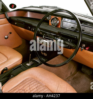 The interior of a classic Rover P6 Stock Photo - Alamy