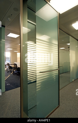 Office glass partition walling Stock Photo - Alamy
