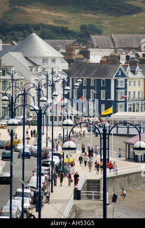 aberystwyth, wales, uk, promenade, sea, seaside, beach, resort, july ...