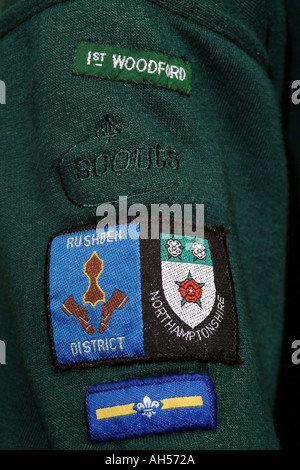 Scouting Movement Arm Badges for Achievement England UK Stock Photo - Alamy