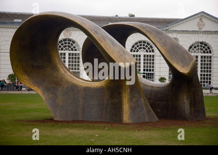 "Double Oval" sculpture by Henry Moore, 1966, Henry Moore Foundation, Perry Green, Hertfordshire ...