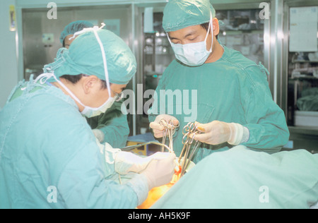 doctors in operating room blood transfusion underwent surgery Stock ...