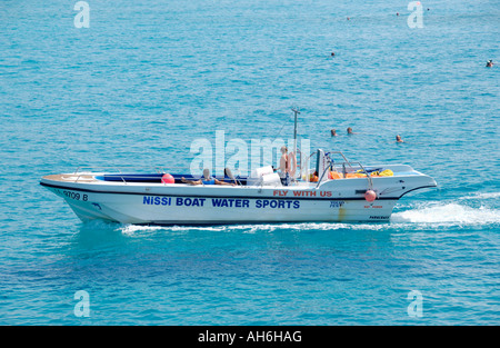 Paragliding by speedboat off Nissi Beach near Ayia Napa on the ...
