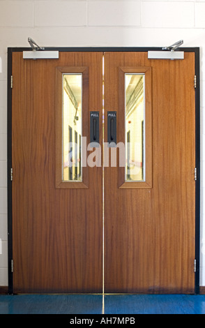Corridor in Office Block Stock Photo - Alamy