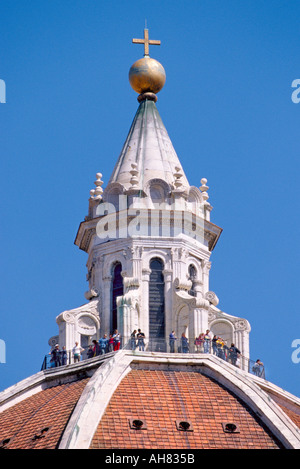 The lantern of Brunelleschi's dome on the Cathedral in Florence Stock ...