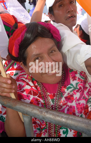 Woman of the Tenek indigenous group in San Luis Potosi, Mexico Stock ...