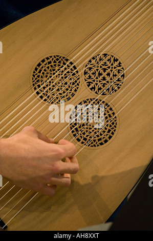Theorbist playing theorbo Stock Photo - Alamy