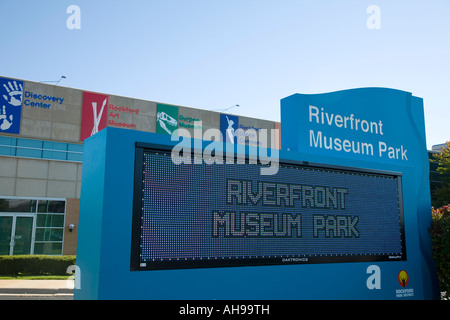 ILLINOIS Rockford Sign for Riverfront Museum Park for the arts and ...